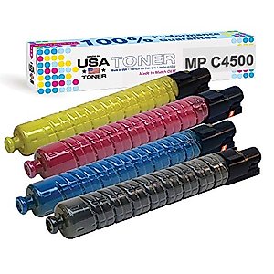 MADE IN USA TONER Compatible Replacement for Ricoh MP C3500 MP C4500 888604 888605 888606 888607 (Black, Cyan, Yellow, Magenta, 4 Pack)