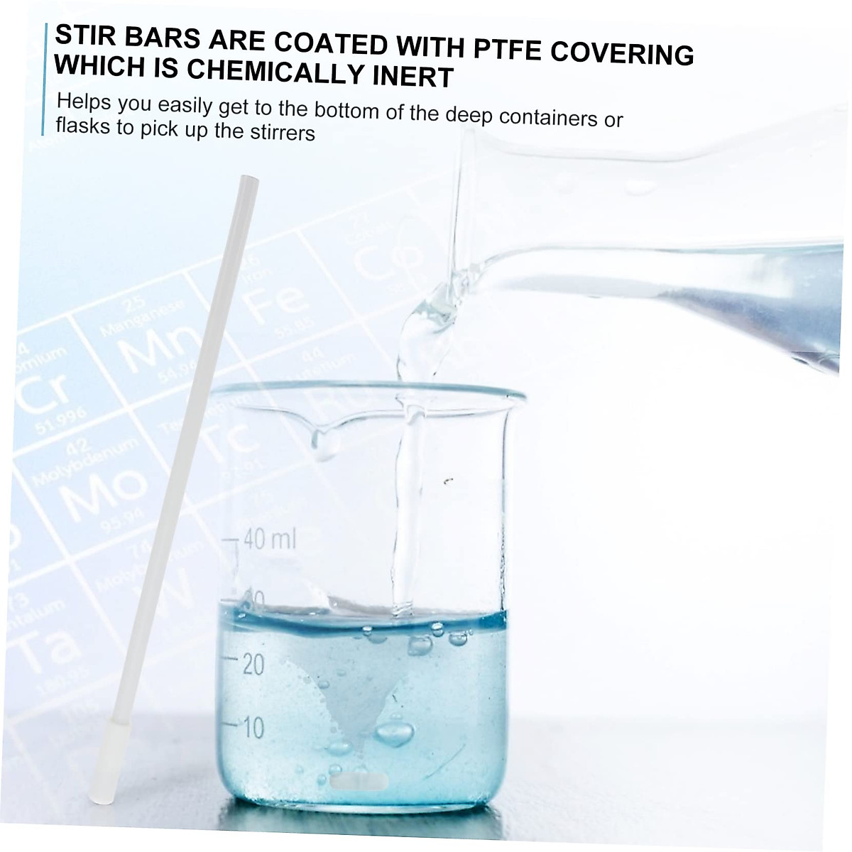 PLAFOPE Magnetic Stirrer Rods for Lab Use Stirring Bars with Magnetic Stirrer Rod for Mixing Liquids