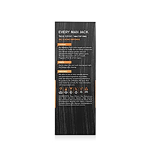 Every Man Jack Activated Charcoal Oil Defense Face Lotion for Men - Moisturize, Hydrate, and Soothe Skin with Activated Charcoal, Shea Butter, Aloe + Vitamin E - 2.5 oz Mens Face Lotion - 2 pack