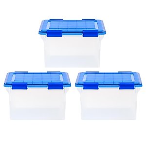 IRIS USA 3Pack Letter and Legal Size WEATHERPRO File Box