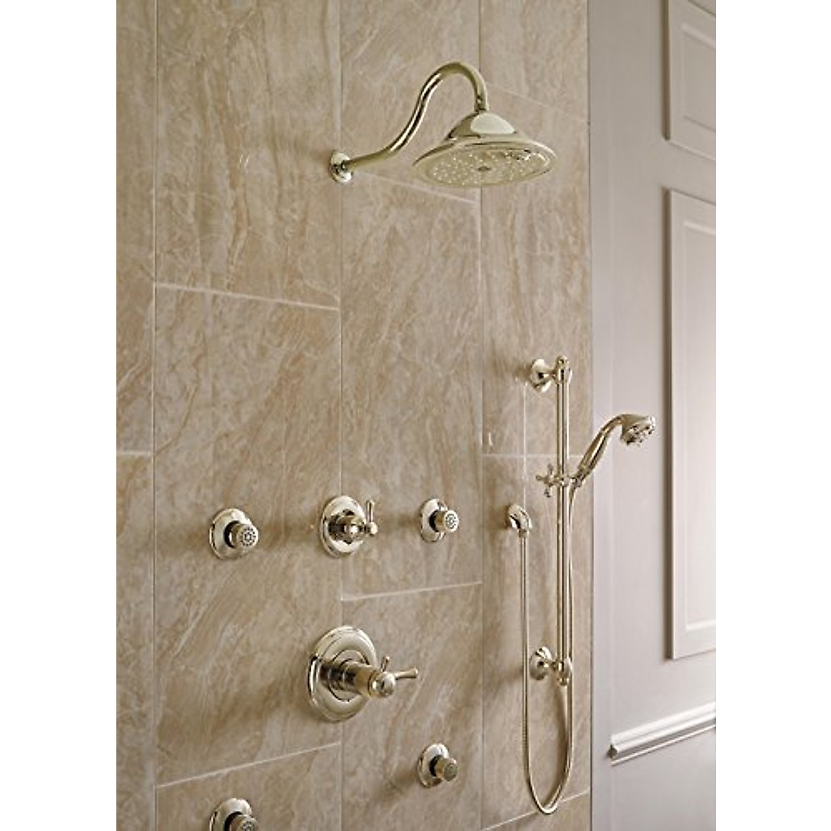 Delta Faucet Cassidy 17T Series Dual-Function Shower Trim Kit with Single-Spray Touch-Clean Shower Head, Polished Nickel T17T297-PN (Valve Not Included)