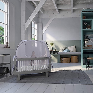 Nahbou Baby Crib Tent - Crib Canopy: Net Cover Crib Tent to Keep Baby from Climbing Out and Safety Crib Tent to Keep Cats Out. Popup Crib Net and Crib Cover Protects Against Mosquito Bites & Toddlers