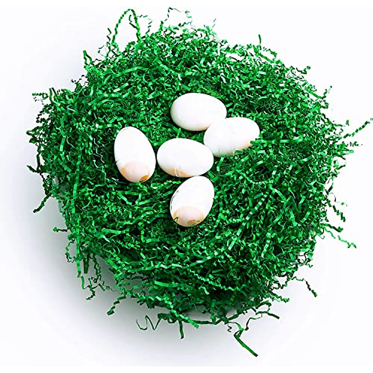 Easter Grass Green Crinkle Paper Shred Filler for Gift Wrapping, Basket Filling, Party Decoration, Basket Grass Stuffers(8 oz)