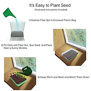 Window Garden 20 Cavity Seed Propagation Kits (2) and Greenhouse Seed Starter Kit – Mini Reusable Plastic Indoor Seed Starter Tray with Dome and Soil Pods for Starting Seeds