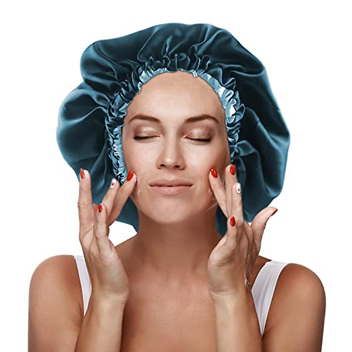 Satin Bonnet Silk Bonnet Hair Bonnet for Sleeping Satin Bonnet for Hair Bonnets for Women Silk Bonnet for Natural Hair