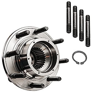 Detroit Axle - 4WD Front Wheel Bearing Hub for Ford F-250 F-350 Super Duty 2005-2010, 2006 2007 2008 2009 [SRW; w/ABS-Wire] Wheel Bearing and Hub Assembly Replacement
