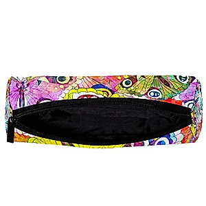 Colorful Butterflies Pencil Bag Pen Case Stationary Case Pencil Pouch Desk Organizer Makeup Cosmetic Bag for School Office