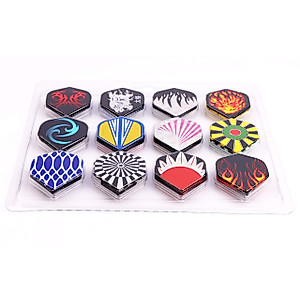 MaxMau Dart Flights,144 pcs Standard Shape Professional Flight Feather Replacement Tails Wing for Steel Tip and Soft Tip Darts