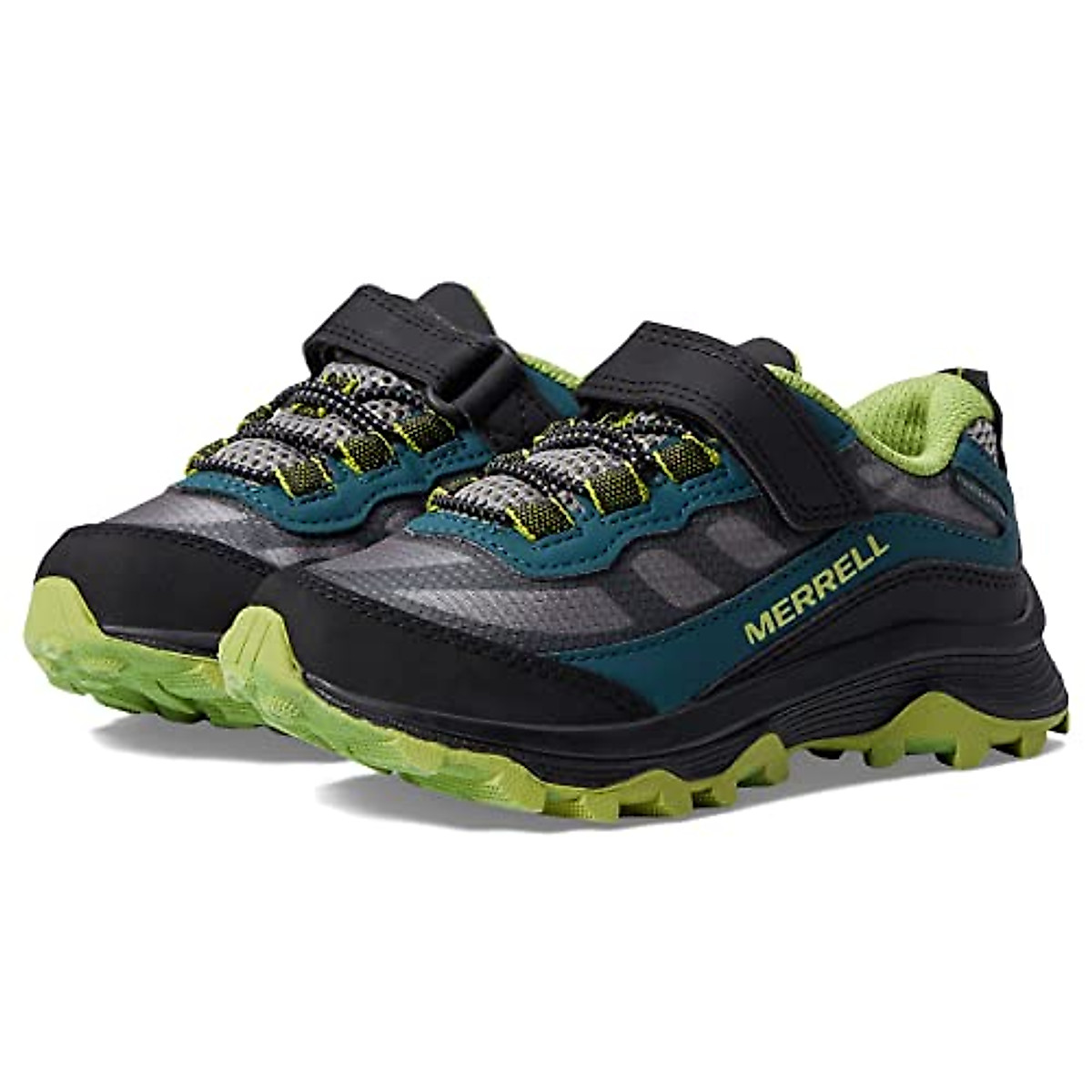 Merrell Moab Speed Low Alternative Closure Waterproof Hiking Shoe, Green, 2 US Unisex Big Kid