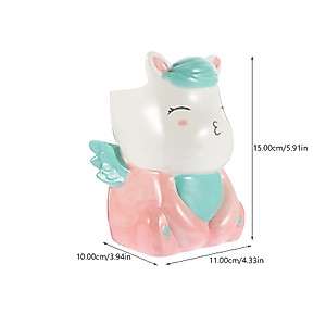 Angoily Utensil Crock Ceramic Kitchen Utensil Holder for Countertop Large Kitchen Tool Organizer Cutlery Caddy Unicorn