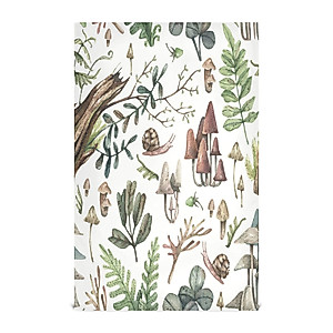 Kigai Kitchen Towels Set of 4, Retro Plants Highly Absorbent Dish Towels Reusable Cleaning Cloths Washable Tea Towels Hand Towel 28 x 18 Inch