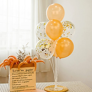 RUBFAC Balloon Stands for Table 20 Sets Clear Table Balloon Stand Holder with Base Reusable Centerpiece for Birthday Wedding Baby Shower Graduation Party Decorations