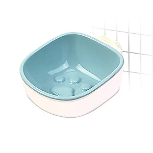 FUUIE Bowls for Food and Water Pet Bowl Hanging Dog Bowl Cat Bowl Designer Pet Hanging Bowl for Dog Cat Pet Water Food Slow Feeder for Cage Using Pet Supplies (Color : Blue)