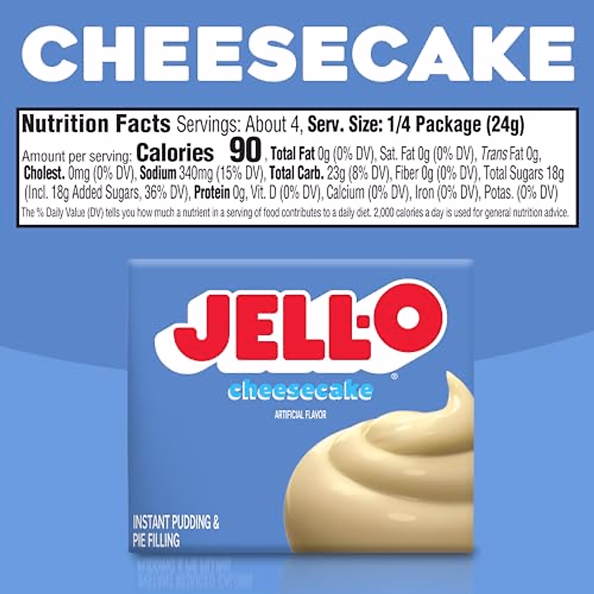 Jell-O Cheesecake Instant Pudding & Pie Filling Mix (3.4 oz Box)