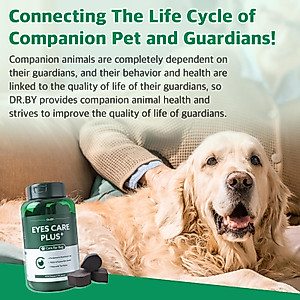 DoctorBy Eyes Care Plus Dog Tear Stain Supplement Eye Drops for Dogs Eye Health Support with Milk Thistle Lutein Beta Carotene - 100 Soft Chews