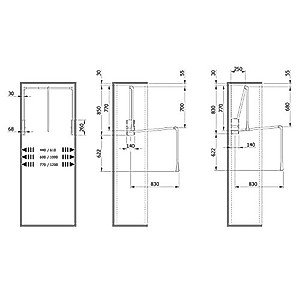 Servetto ClosetPro Soft-Close Wardrobe Lift Expanding Steel Tubing with Black Plastic Housing, 22 lb Weight Rating, Made in Italy (30 5/16" - 47 1/4")