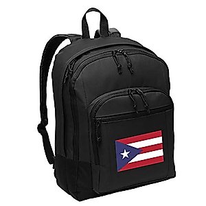 Broad Bay Puerto Rico Flag Backpack CLASSIC Style Puerto Rico Backpack Laptop Sleeve