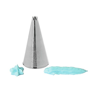 Ateco # 820 - Open Star Pastry Tip .16'' Opening Diameter- Stainless Steel by Ateco