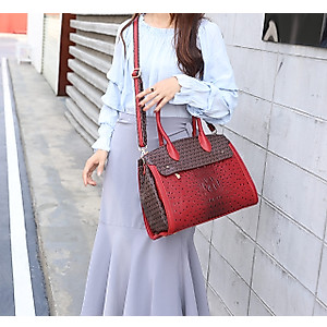 MKF Crossbody Shoulder Bag for Women – PU Leather Top Handle Pocketbook – Roomy Tote Satchel Handbag Purse Navy