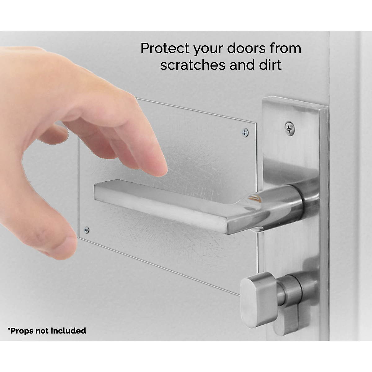 3 Pack Clear Acrylic Wall Protector with Pre Drilled Holes 5" x 7" Protective Plate 5/64" Thick Business or Home Use Dirty Hand and Fingerprint Shield by Marketing Holders