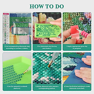 RICUVED Diamond Art Kits for Adults, Dog Diamond Art Kits Full Drill 5D Animal Diamond Art, Golden Retriever Gem Dots Art and Crafts for Gift Home Wall Decor 12x16 Inch/30x40cm