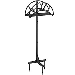 Coonoor Garden Hose Holder Hanger Water Hose Organizer Stand with Layer of Storage, Black