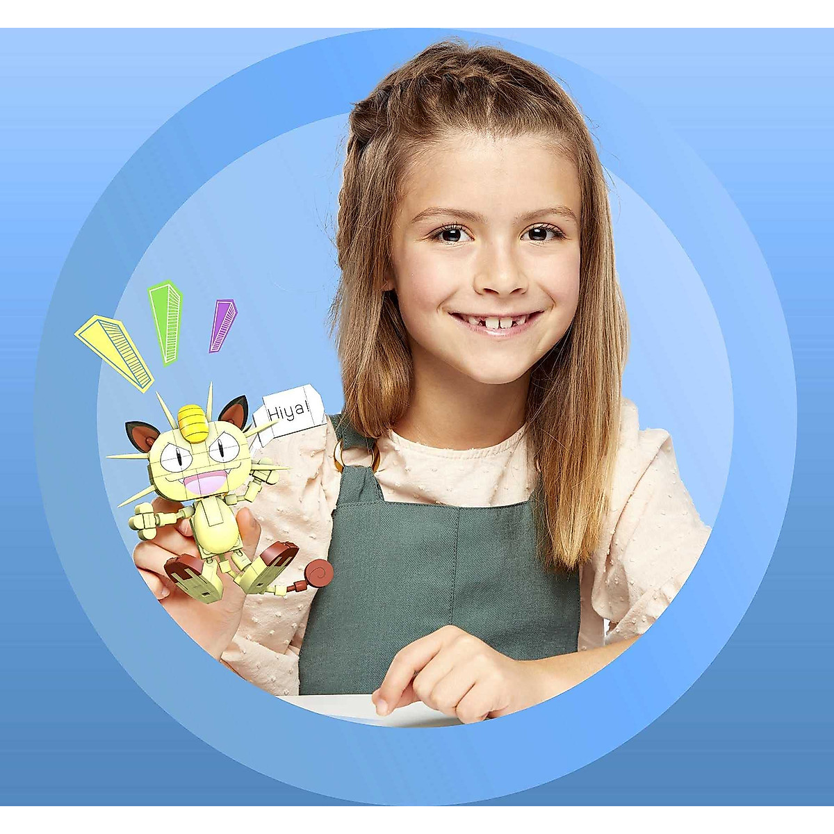 Mega Construx Pokemon Meowth Construction Set with Character Figures, Building Toys for Kids (169 Pieces)