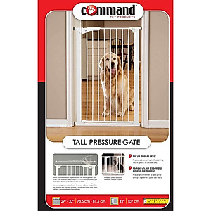 Command Pet Tall Pressure Gate, 42" H/29-32" W, White (PG5142)
