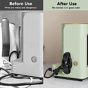 Cord Organizer for Kitchen Appliances, 6Pack Cord Wrapper with VHB Adhesive, Cord Winder Tidy Wire Keeper Holder Stick on for Small Appliances Kitchenaid Mixer Coffee Maker Pressure Cooker Air Fryer