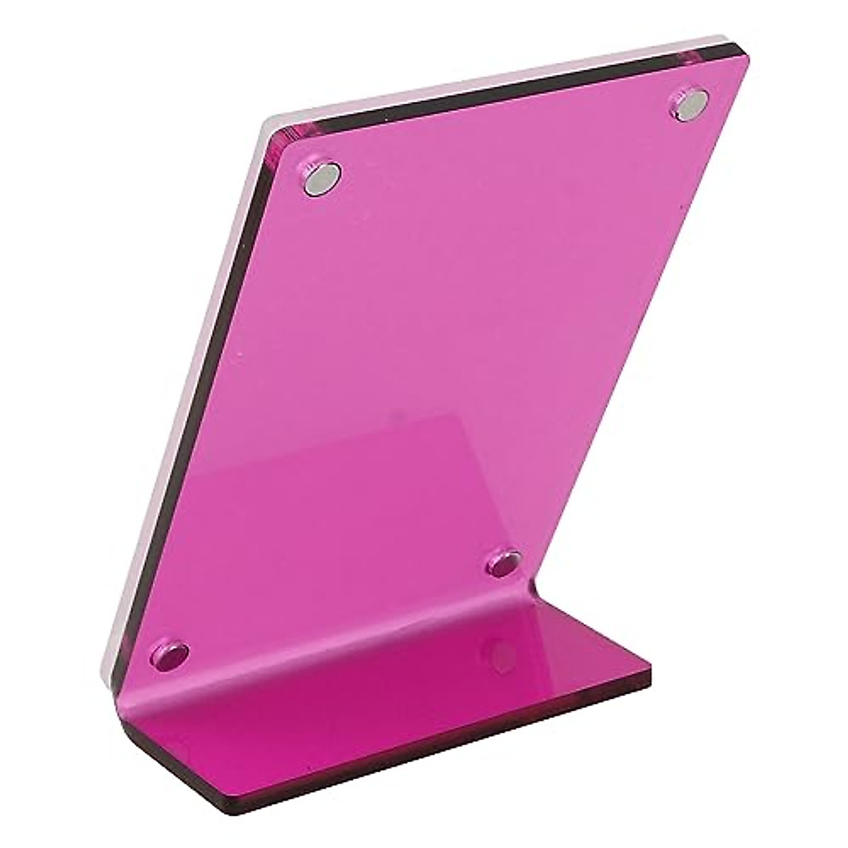 Slanted Back Photo Frame, Self Standing Photo Frame Durable Wide Application for Business Cards for Livingroom (Rose Red)