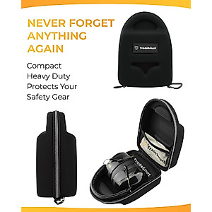 TRADESMART Ear Muffs & Glasses for Shooting, with Hard Carrying Case
