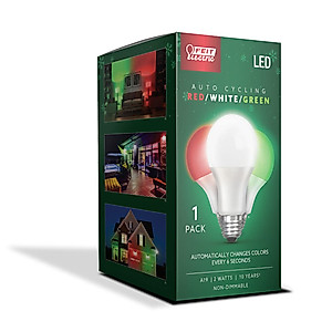 Feit Electric LED A19 E26 G/R/W 2W