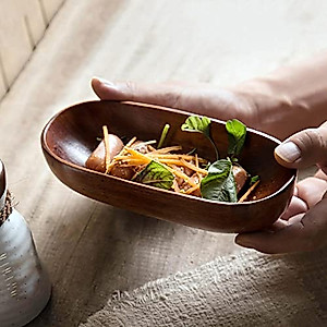 GEEKLLS Breakfast Tray Wooden Dried Fruit Dish Solid Wood Tableware Food Serving Tray Pcs Long Handle Wooden Mixing Spoon