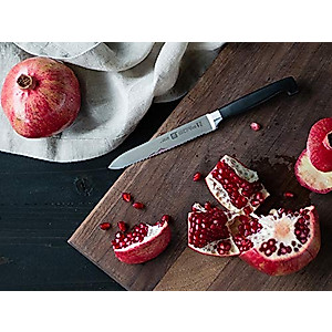 ZWILLING Four Star 5-inch Serrated Utility Knife, Black