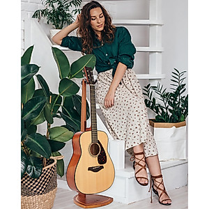 Musbeat Wood Guitar Stand for Acoustic Guitar, Knight Series Guitar Stand for Electric Guitar, Mahogany Guitar Floor Stand for Mandolin, Acoustic Guitar Stand for Home, Living Room, Guitar Gift