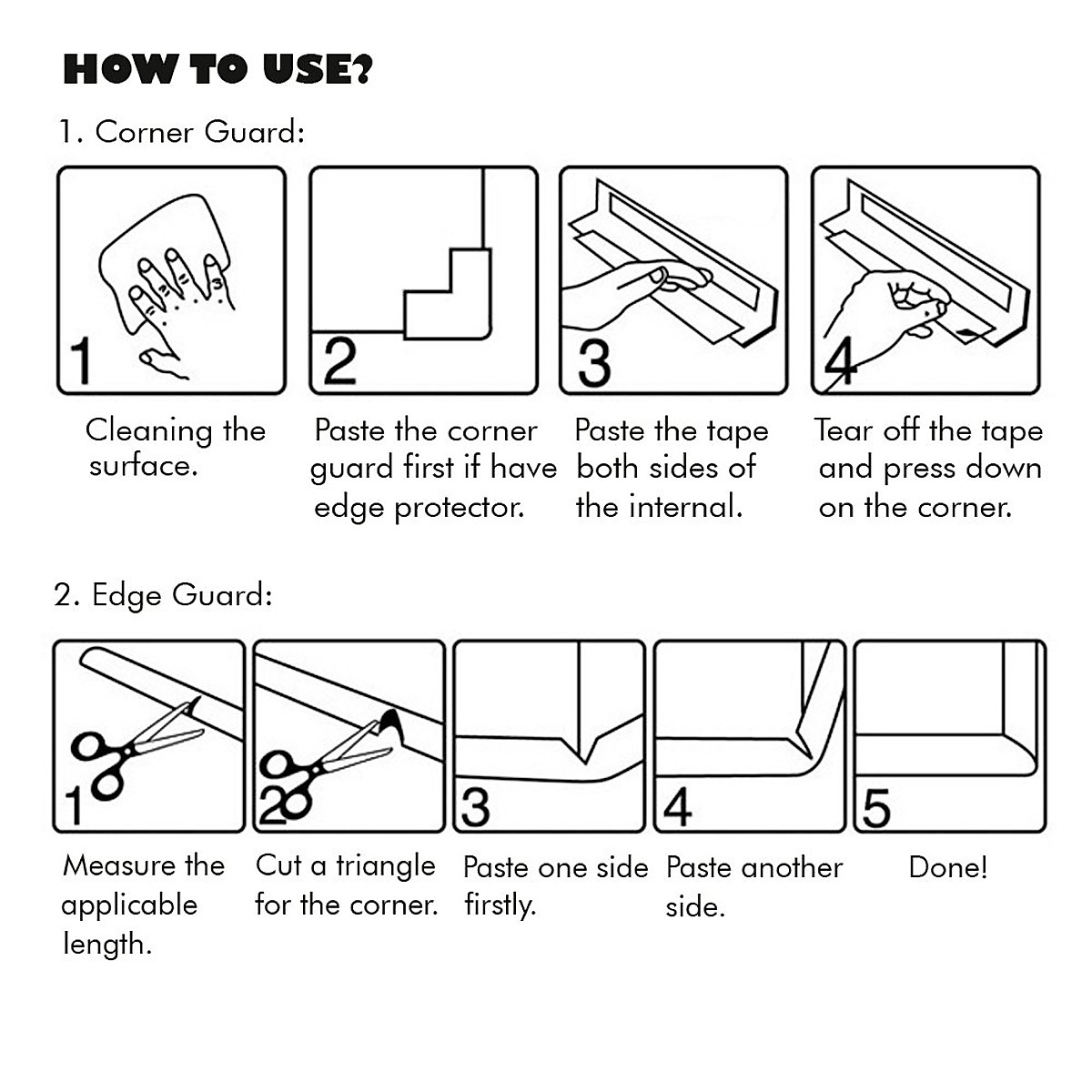 CSXD Grey Edge Protectors Baby Safety Table Guards Childproofing Protection, 6.6 Feet Edging