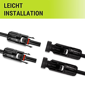 Newpowa Solar Branch Connector 2 to 1 Y Cable Adaptor Connector Kit for Solar Panel Plug&Play (M/FF and F/MM)