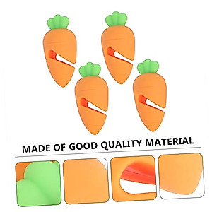 Housoutil 6pcs Pot Lid Overflow Preventer Silicone Utensil Holder Silicone Cooking Spoons Utensil Holders Spill-proof Lid Stand Pan Protectors Pot Lid Stand Carrot Spill-proof Lifters Animal