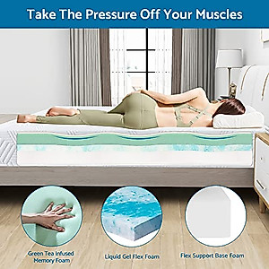 LIFERECORD Twin XL Mattress, 12 inch Gel Memory Foam Twin XL Size Mattress for a Cool Sleep Bed in a Box Pressure Relief, Medium Firm Mattresses CertiPUR-US Certified