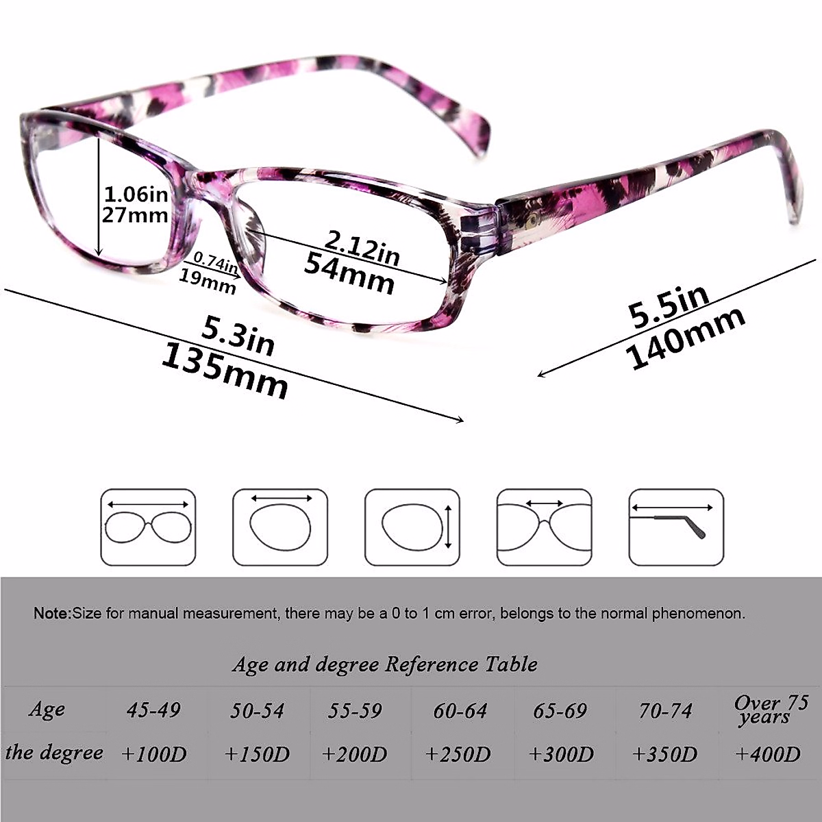 NORPERWIS Reading Glasses 5 Pairs Stylish Color Readers Fashion Glasses for Reading Men & Women (5 Pack Mix Color, 3.00)
