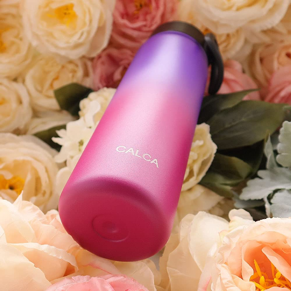 MELDIKISO 22oz Stainless Steel Gradient Water Bottle with Wide Mouth Lid, Portable Drinking Cup, Double Wall Vacuum Insulated