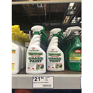 1 gallon pre-mixed, ready to use lawn paint. Includes trigger sprayer and 35" hose for easier application.