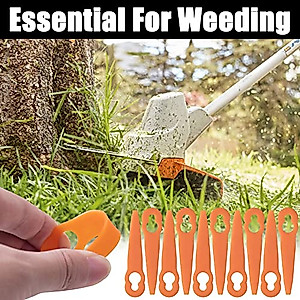 PLUMIA 120Pcs Plastic Blades Replacement Parts Compatible with STIHL Polycut 2-2, 3-2 Grass Trimmer FSA45 FSE52 FSA57, Sun Joe 24V-GT10