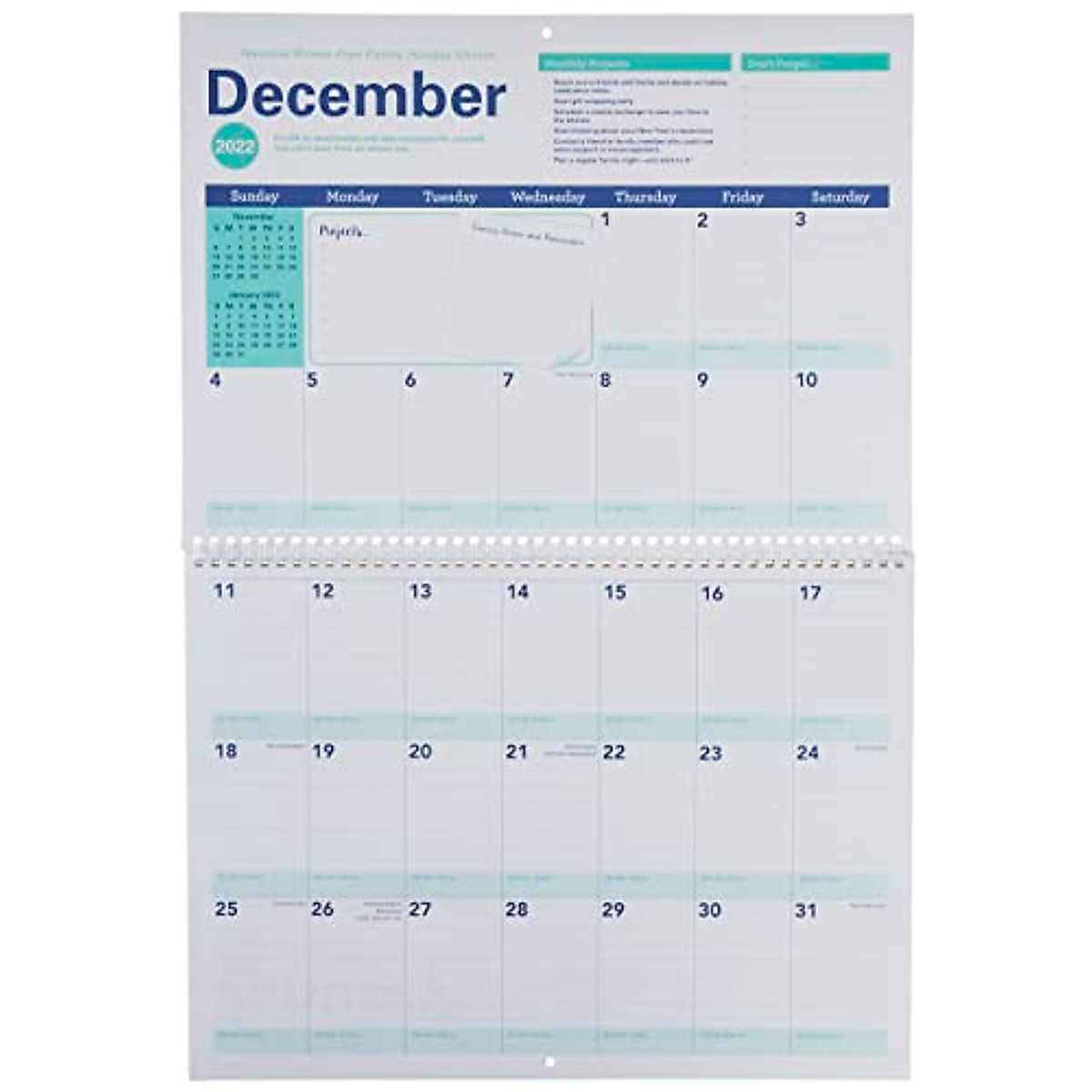 2023 Amy Knapp's Big Grid Family Organizer Wall Calendar: 17-Month Giant Fridge Planning Calendar for Mom with Stickers (Thru December 2023) (Amy Knapp's Plan Your Life Calendars)
