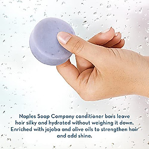 Naples Soap Company, Protein Enriched, 50-75 Use, Solid Hair Conditioner Bar, Eco-Friendly Haircare, Helps Ensure Vibrant, Healthy Hair, All Hair Types, Boyfriend, 1oz
