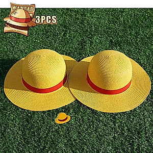 ONEPIECE 2 Cosplay Straw Hat + Hat Pin, Looks just like the anime version, The colors are bright and the material is sturdy