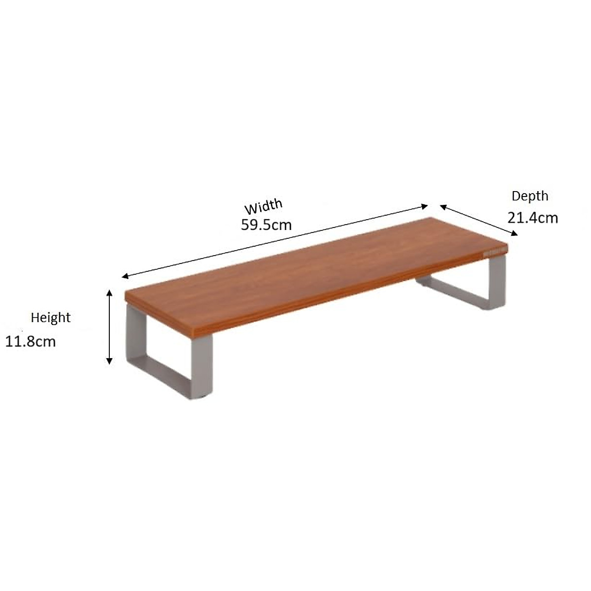 INVISIBLE BED Sturdy Engineered Wood Heavy-Duty Monitor Riser Stand On Desk/Table (23.42 X 8.26 X 4.64 in) X-Small Canadian Walnut