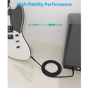 Itramax 1/4 inch TRS Audio Cable 10 FT,Straight 6.35mm Male Jack Balanced Stereo Cord,6.35 Instrument Interconnect Wire for Electric Guitar,Bass,Keyboard,Mixer,Monitor,Amplifier/Amp,Speaker Studio