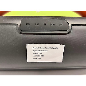 Portable Bluetooth Speaker, Loud Boombox Speaker with Subwoofer, Powerful Deep Bass Stereo Sound, IP65 Waterproof, Wireless Outdoor Speaker for Camping, Beach, Party, Support TWS/USB/TF Card/AUX