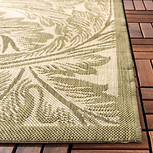 SAFAVIEH Courtyard Collection Accent Rug - 4' x 5'7", Natural & Terra, Non-Shedding & Easy Care, Indoor/Outdoor & Washable-Ideal for Patio, Backyard, Mudroom (CY2996-3201)